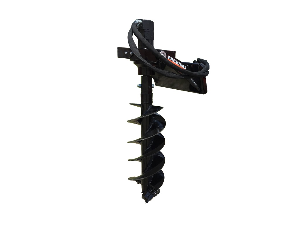 Post Hole Digger w/1 Bit for Walk Behind Track Loader Rental - Kings ...